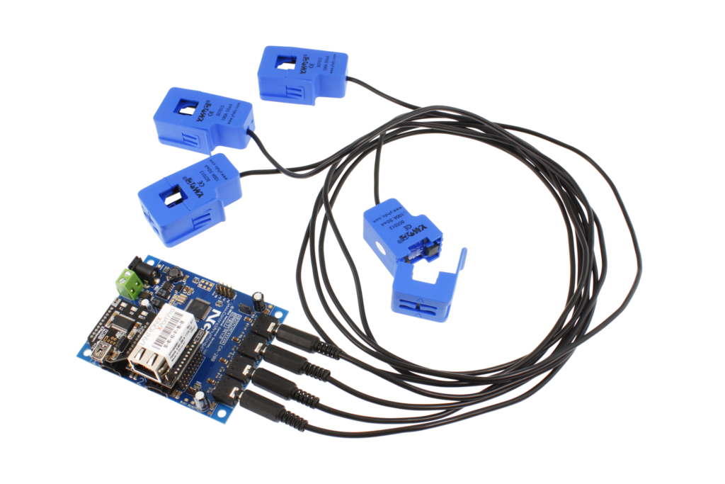 Industrial Current Sensor 4-Channel 10-100 Max Amps Pluggable Split ...