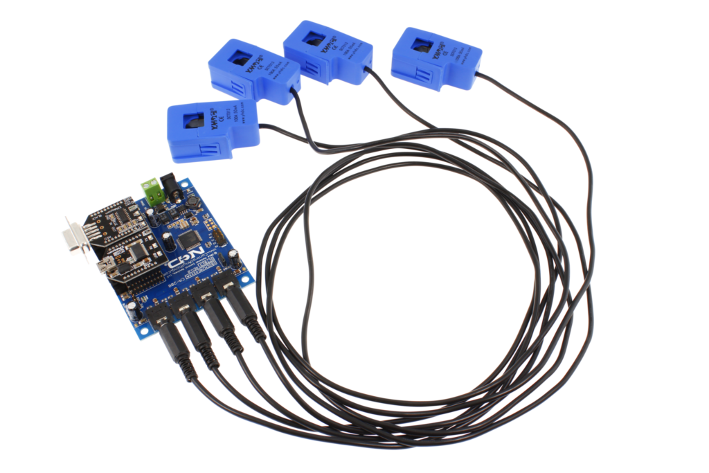 Industrial Current Sensor 4-Channel 10-100 Max Amps Pluggable Split ...