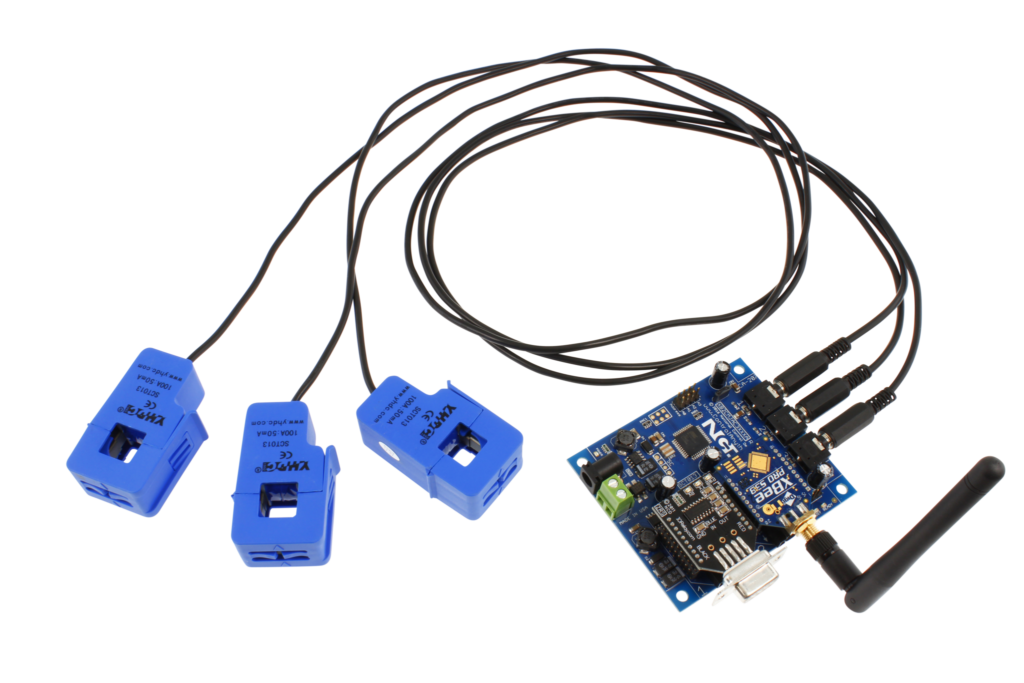 Industrial Current Monitor 3-Channel 10-100 Max Amps Pluggable Split ...