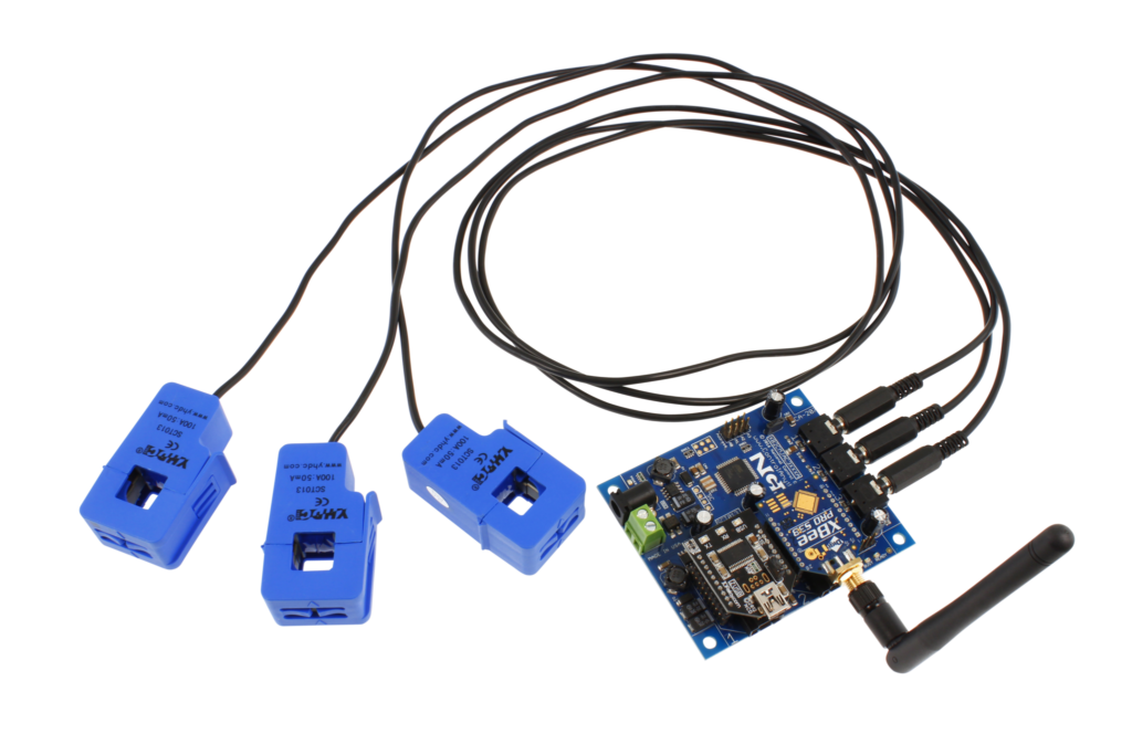 Industrial Current Monitor 3-Channel 10-100 Max Amps Pluggable Split ...