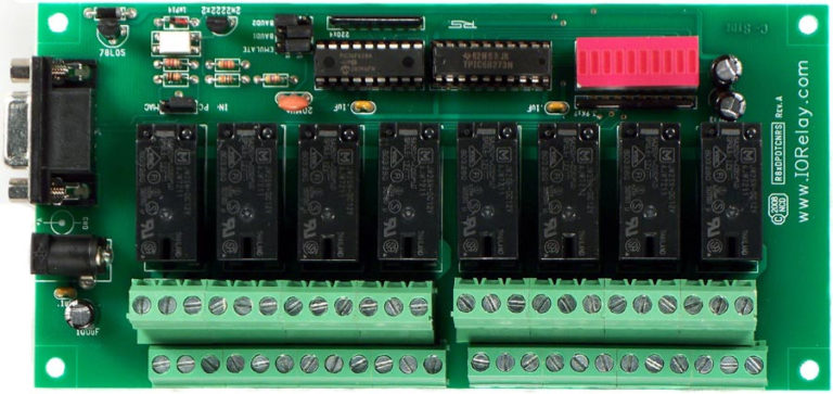 RS-232 8-Channel DPDT Relay Controller with Serial Interface - NCD Store