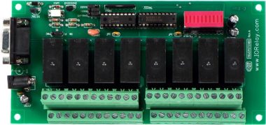 RS-232 8-Channel DPDT Relay Controller with Serial Interface - NCD Store
