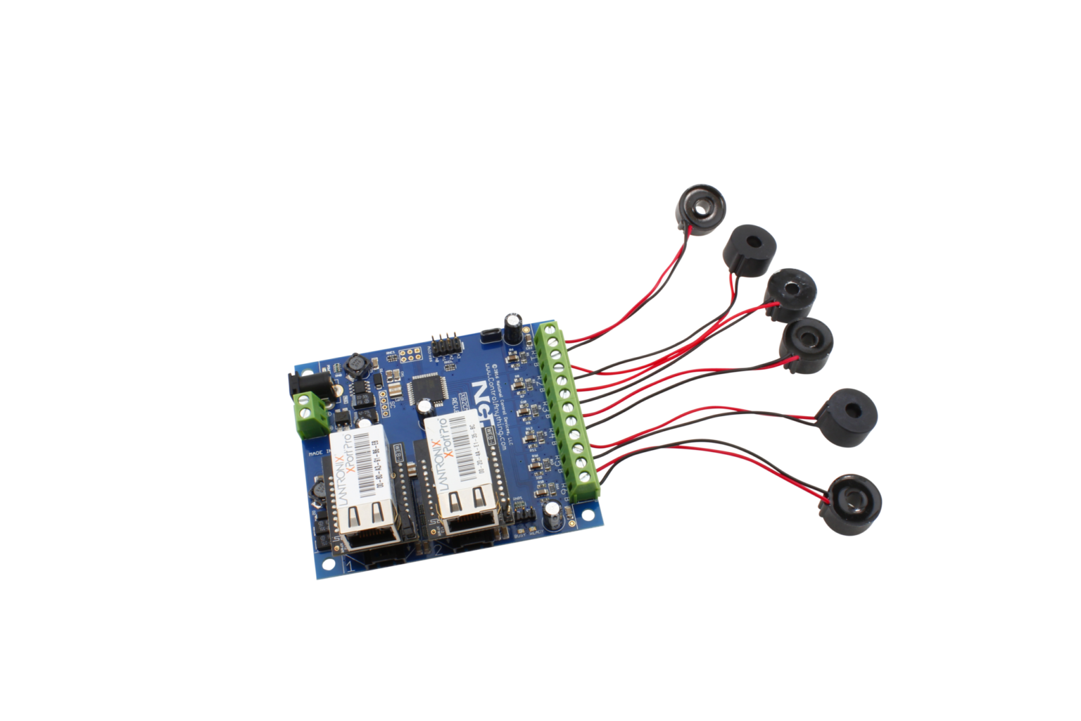 Industrial Current Monitor 6-Channel 5-20 Max Amps Wired Solid Core ...