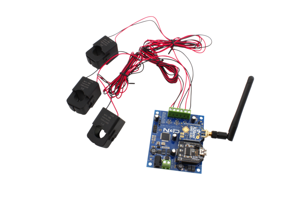 Industrial Current Monitor 3-Channel 10-100 Max Amps Wired Split Core ...