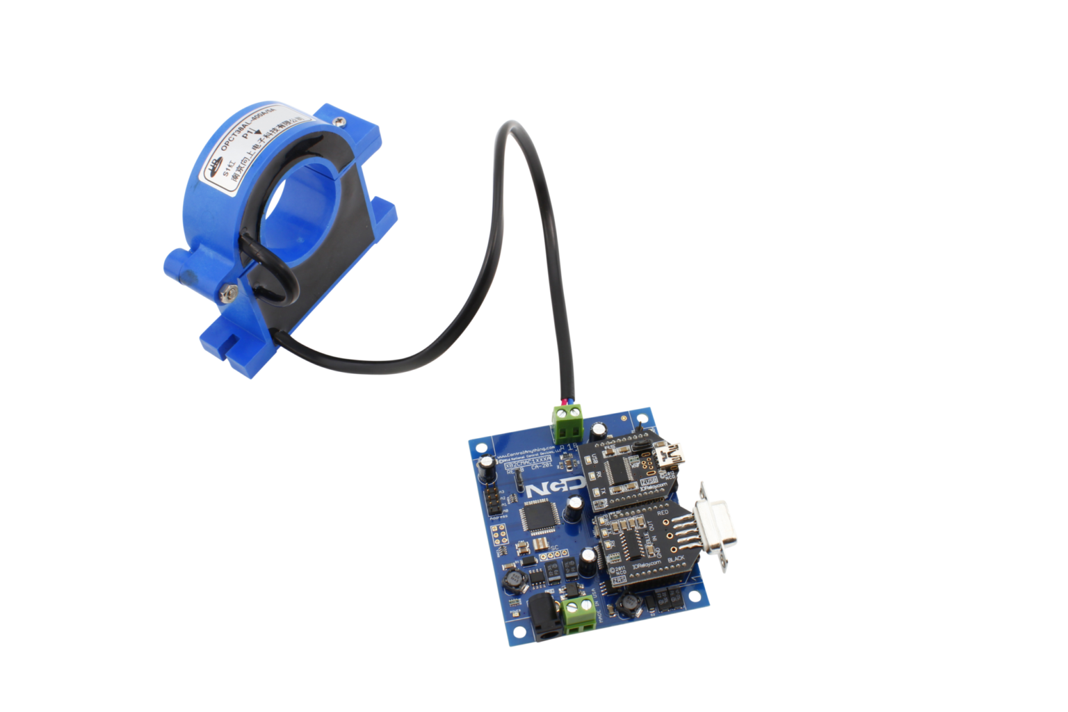 Industrial High-Current Monitor 1-Channel 100-600 Max Amps Wired Split ...