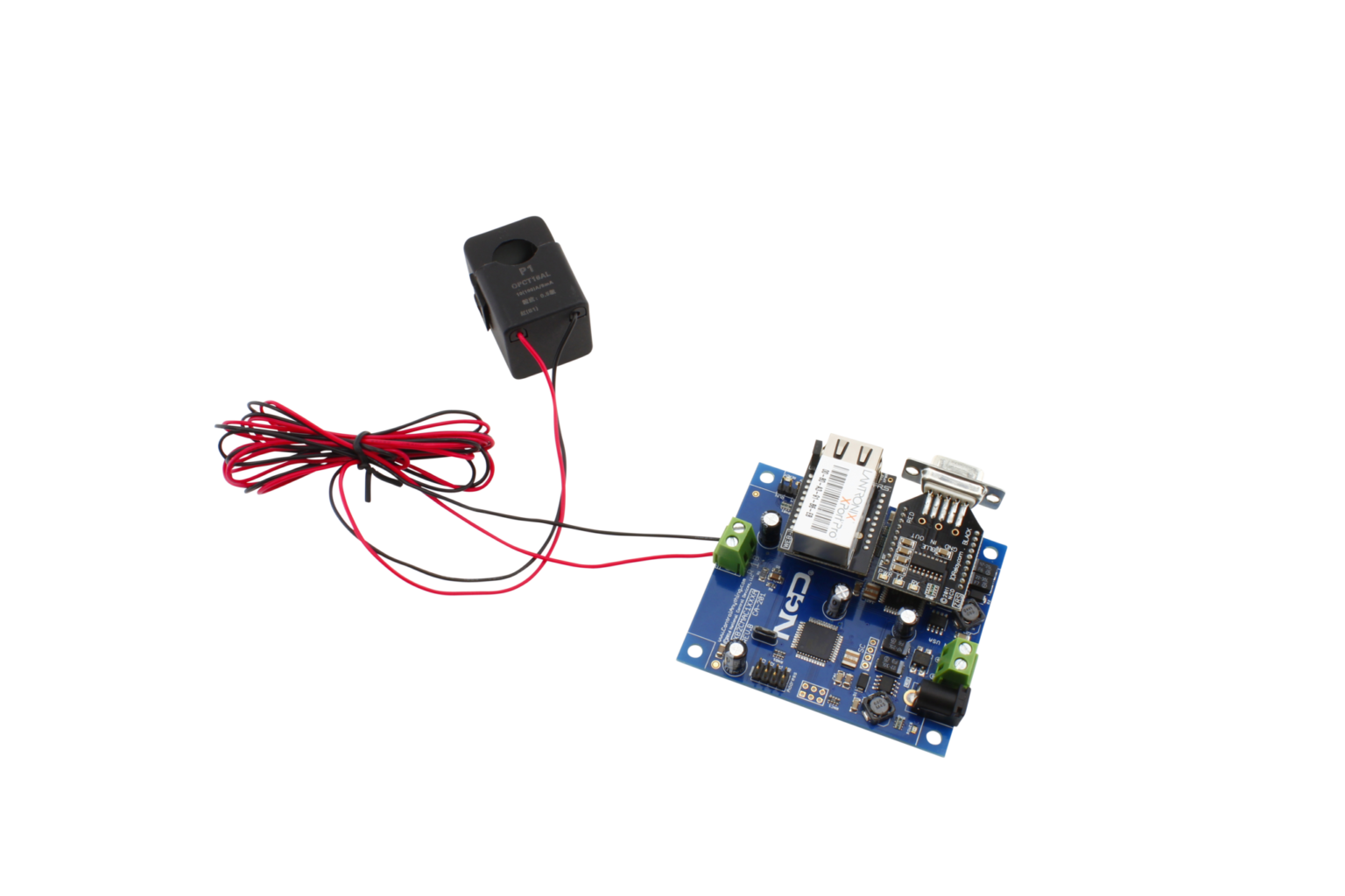 Industrial Current Monitor 1-Channel 10-100 Max Amps Wired Split Core ...