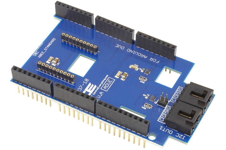 Dual I2C Shield for Arduino Due with Modular Communications Interface ...