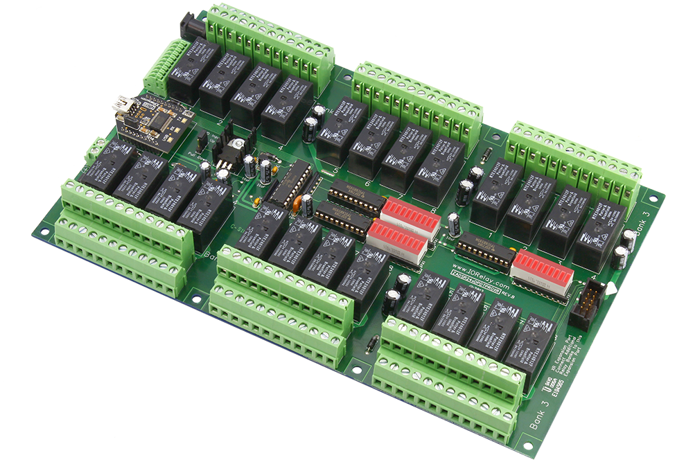 Industrial Relay Controller 24-Channel DPDT + 8-Channel ADC - store.ncd.io