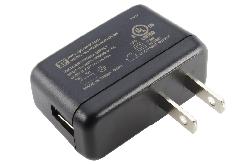 5V 5W AC/DC USB External Wall Mount Adapter - 90 ~ 264 VAC to 5V DC at ...