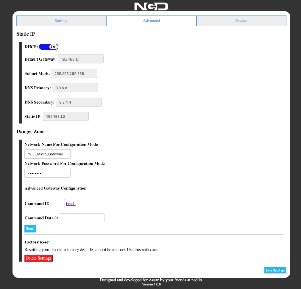 MQTT Gateway - Wi-Fi Micro Gateway for MQTT - NCD Store