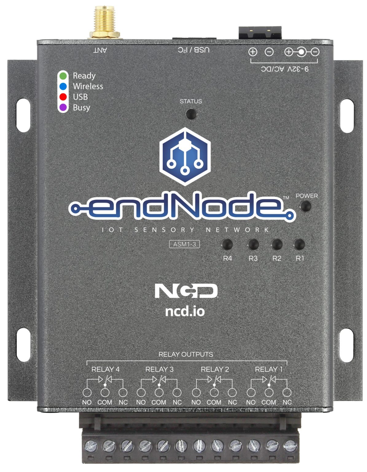 Wireless IoT Relay Controller 4-Channel 10-Amp USB - Wireless I2C