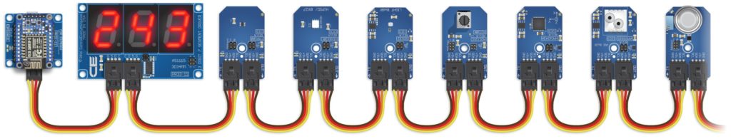 I2C Shield for Adafruit Huzzah ESP8266 Integrated USB and I2C Port - NCD Store