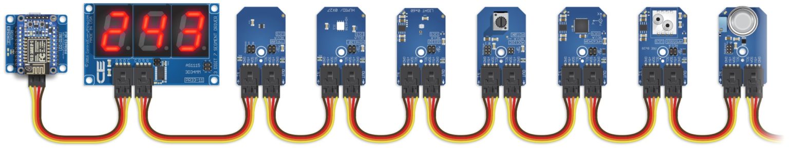 I2C Shield for Adafruit Huzzah ESP8266 Integrated USB and I2C Port - NCD Store