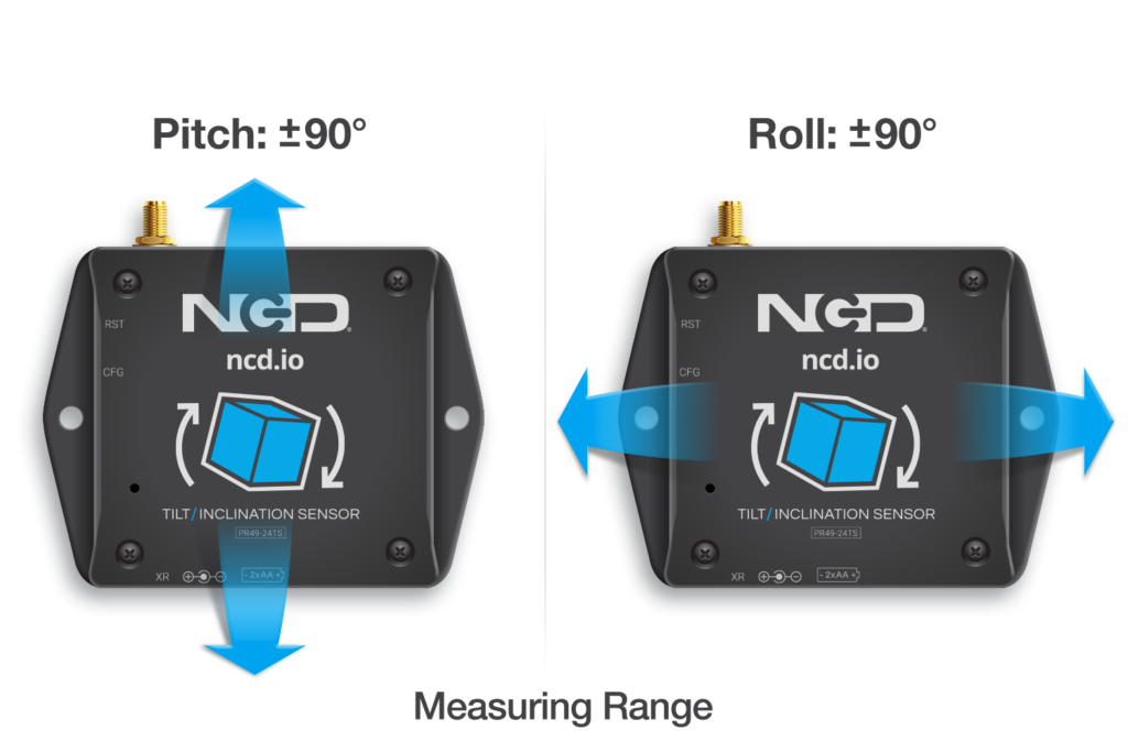 Industrial IoT Long Range Wireless Tilt and Inclination Sensor