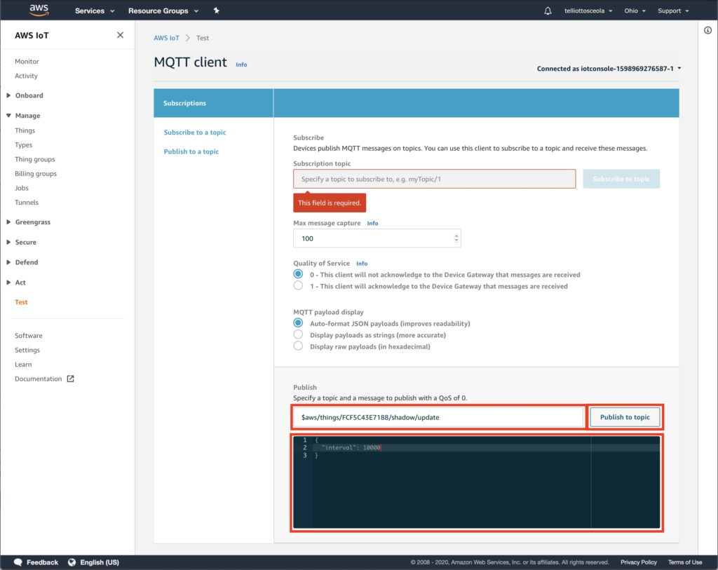 WiFi Temperature Humidity Sensor for use with AWS®