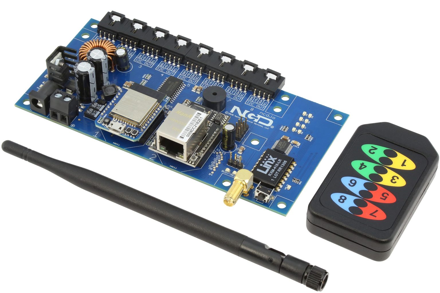 KeyFob I2C Converter with Dual Serial to 8-Port I2C - NCD Store