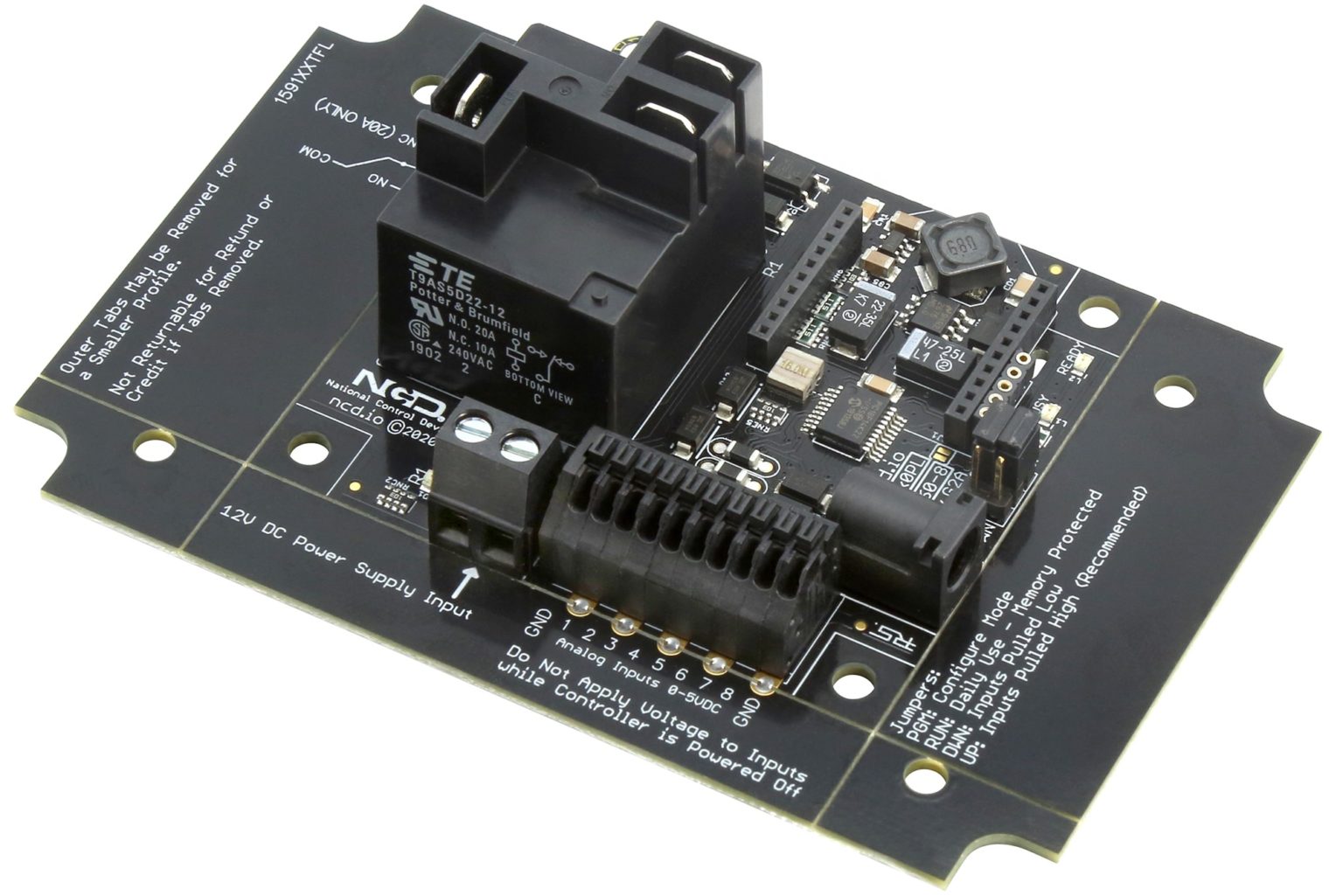 High-Power Relay Controller 1-Channel + 8 Channel ADC ProXR Lite - NCD ...