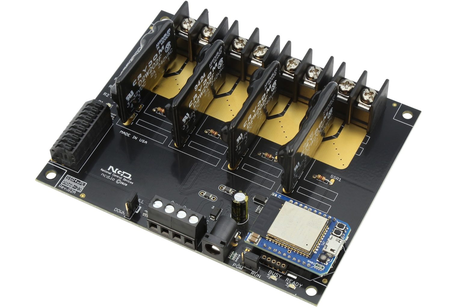 Solid State Relay Controller 4-Channel + 8 Channel ADC ProXR Lite - NCD ...