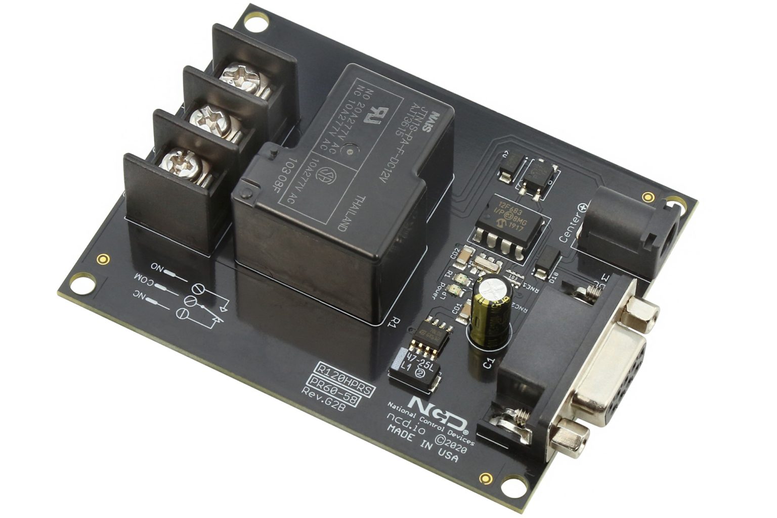 RS-232 1-Channel High-Power Relay Controller with Serial Interface LOW ...
