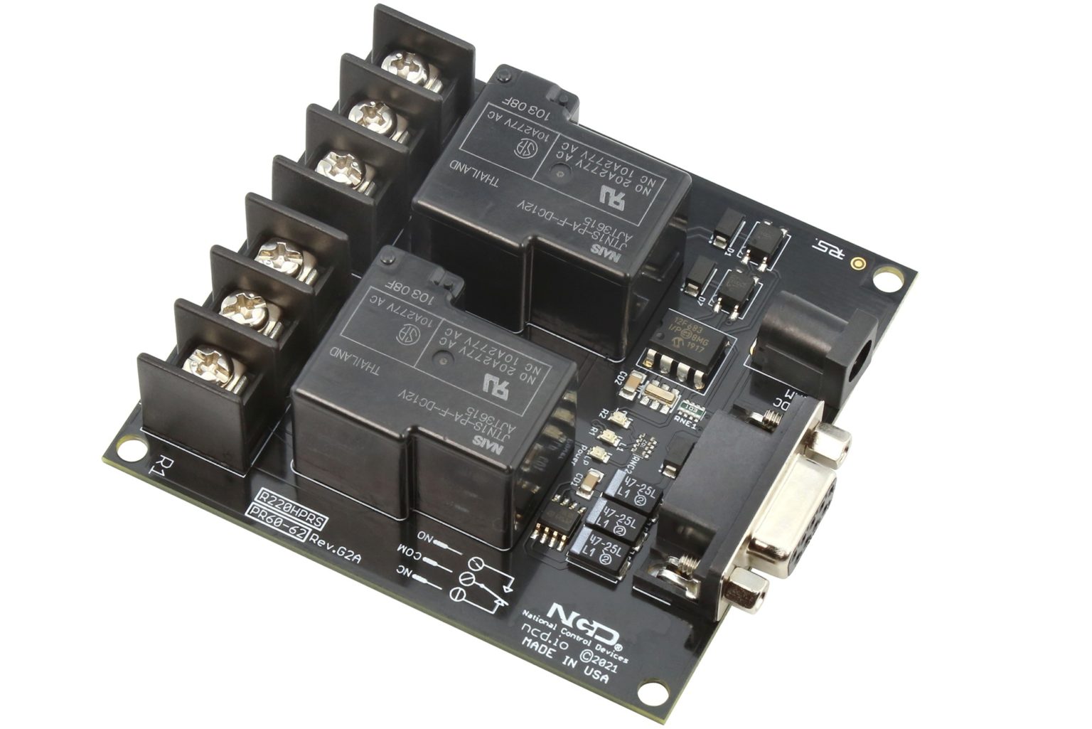RS-232 2-Channel High-Power Relay Controller with Serial Interface LOW ...