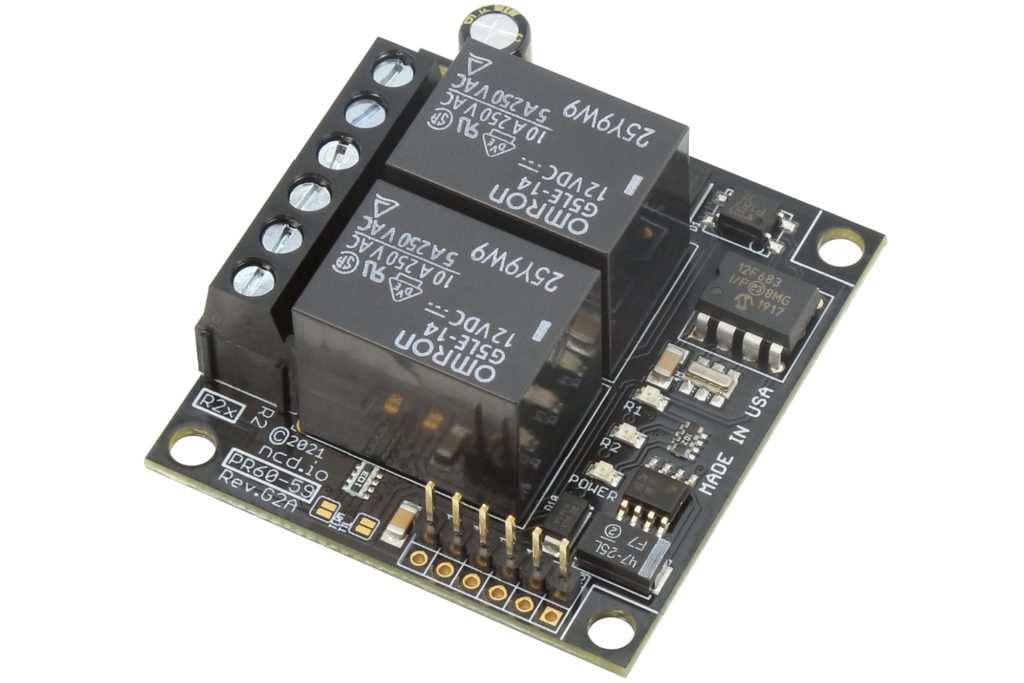 RS-232 2-Channel Relay Controller Board with General Purpose Relays ...