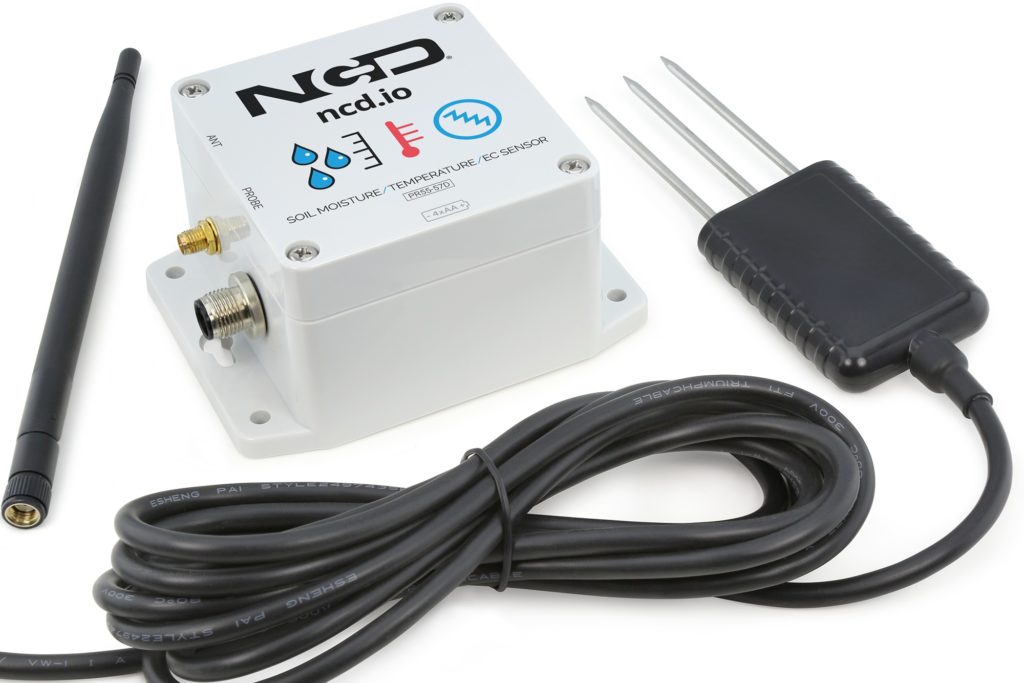 Wireless IoT Soil EC Sensor | Soil Moisture Temperature, and EC Sensor