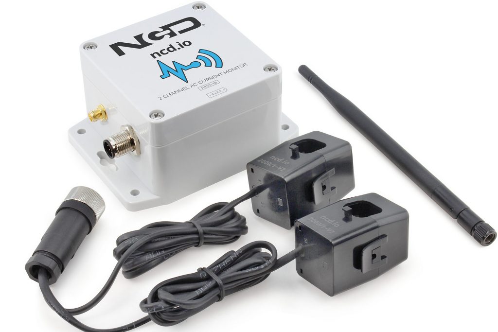 2 Channel Wireless AC Current Sensor | Motor Current Monitoring Device