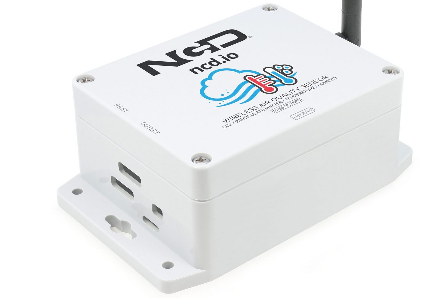 Industrial IoT Wireless Air Quality CO2 Temperature Humidity Particulate Matter Sensor