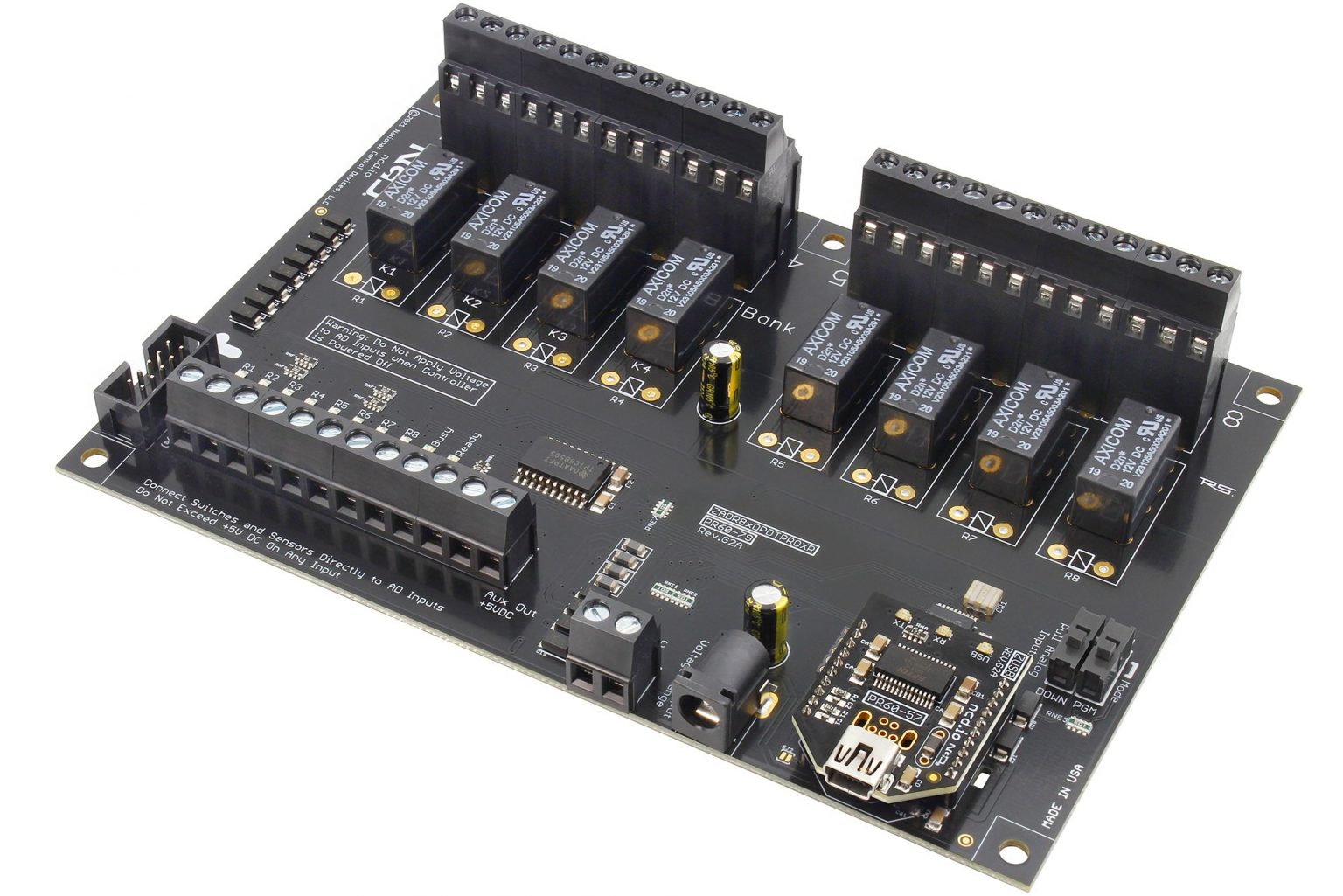 8 Channel Ethernet Relay Controller 8 Channel ADC DPDT Relay Module