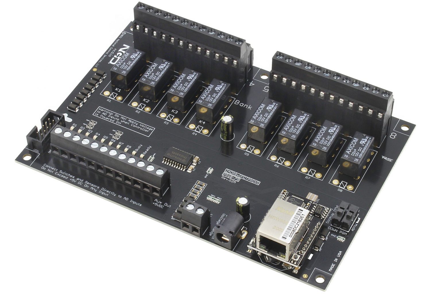 8 Channel Ethernet Relay Controller 8 Channel ADC DPDT Relay Module